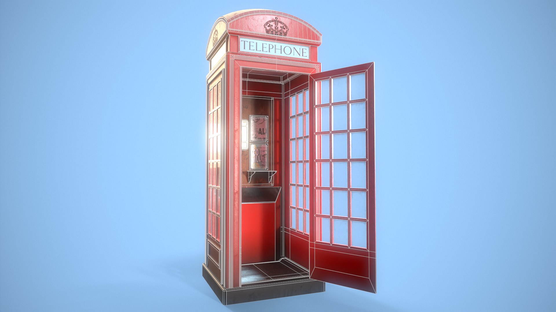 Telephone Box 3D Model - TurboSquid 1775225