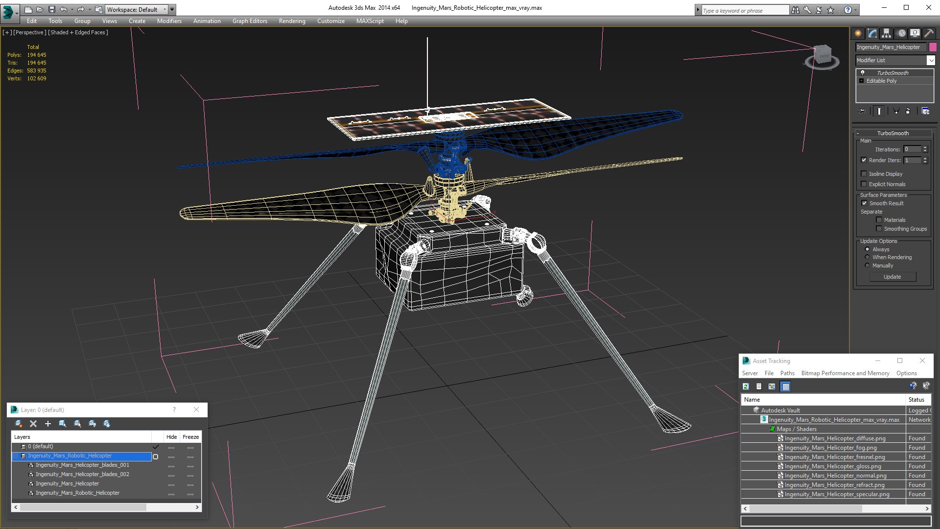 Ingenuity Mars Robotic Helicopter 3D Model - TurboSquid 1845827