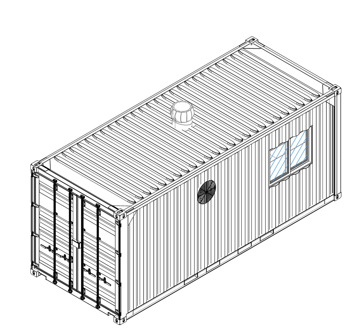 Container Kitchen 3D - TurboSquid 2362103