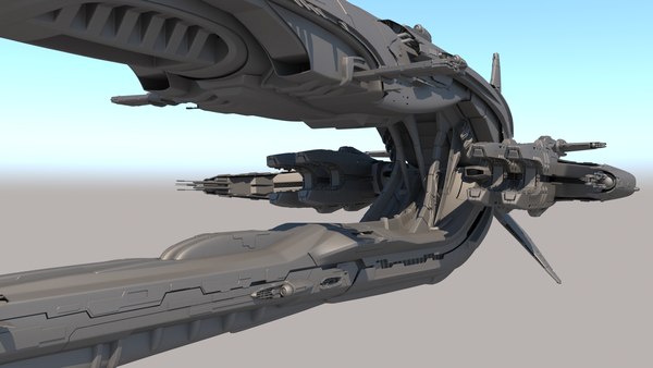 Sci fi alien spaceship 3D model - TurboSquid 1590683