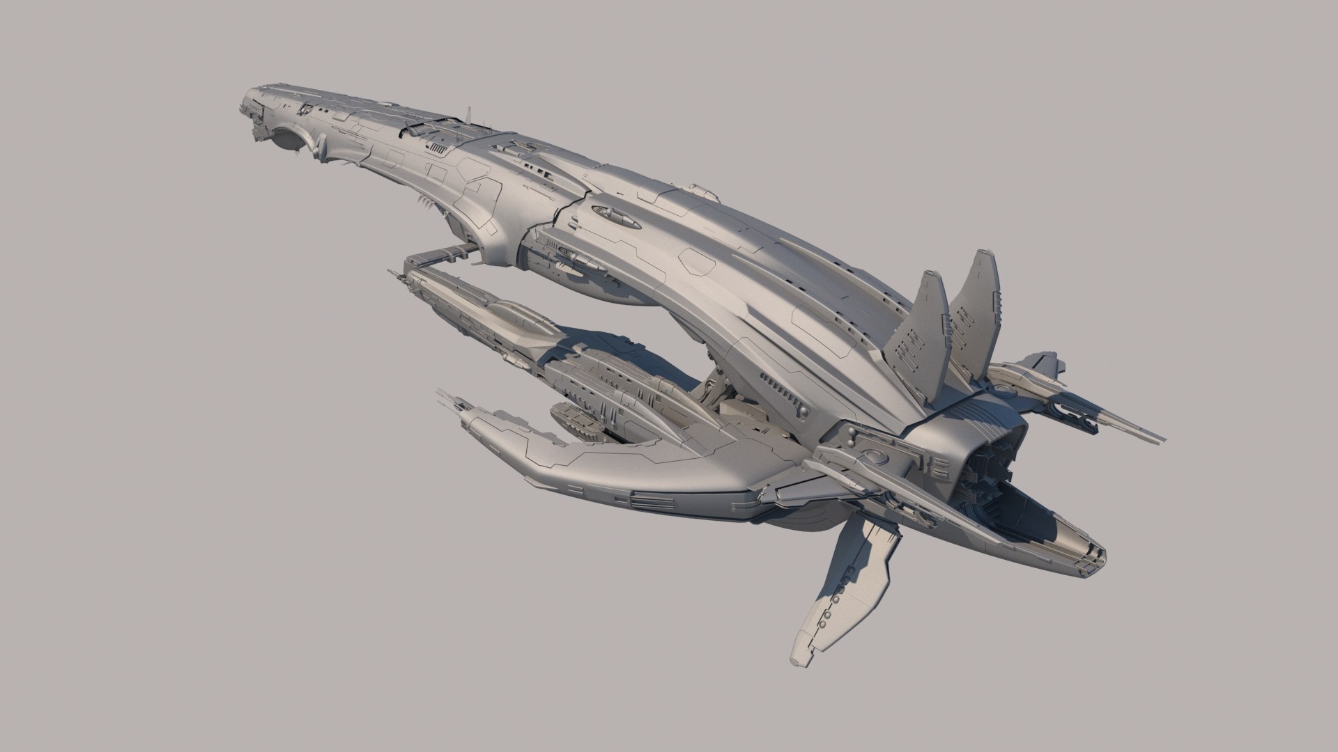 Sci Fi Alien Spaceship 3D Model - TurboSquid 1590683