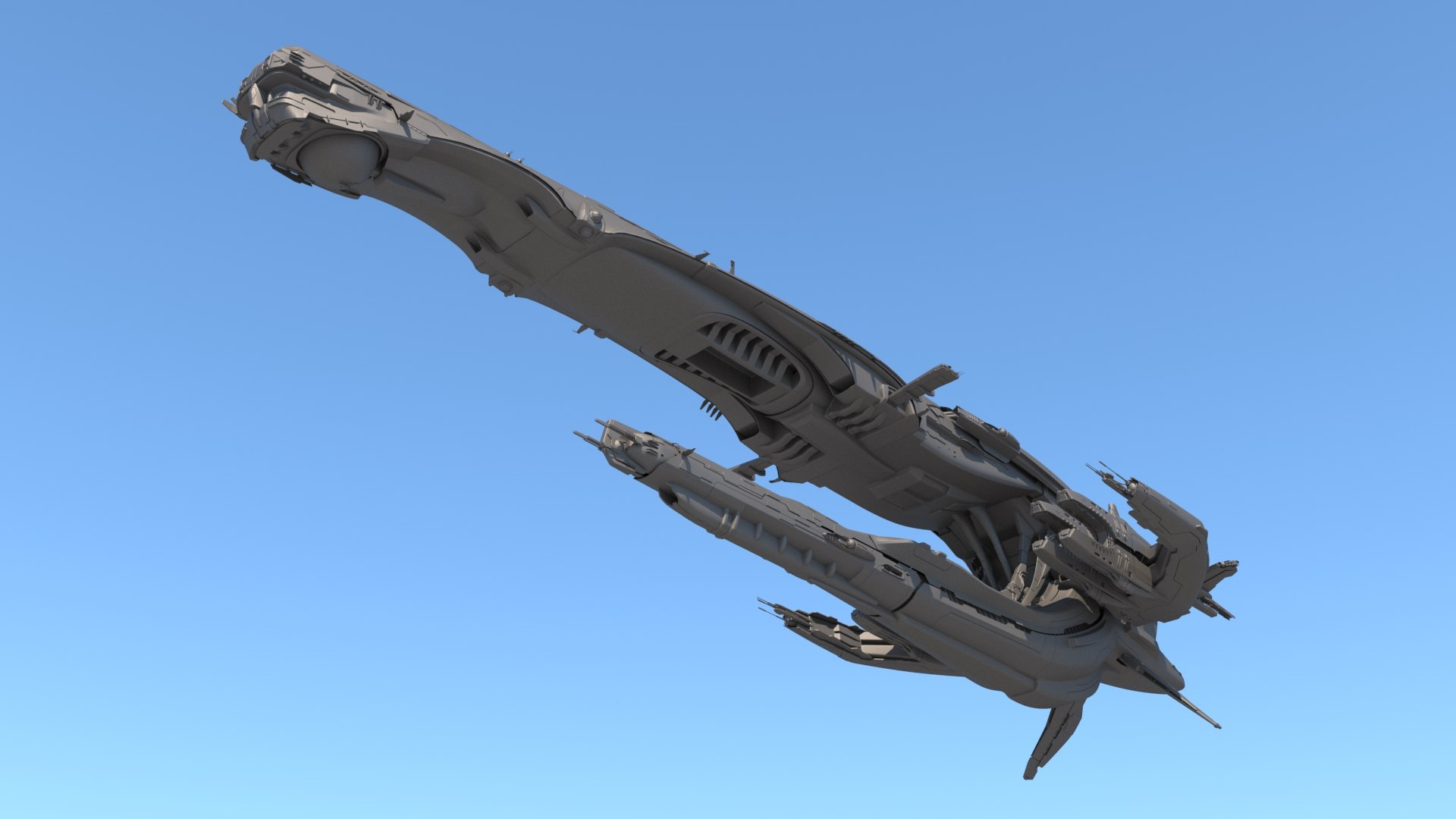 Sci Fi Alien Spaceship 3D Model - TurboSquid 1590683