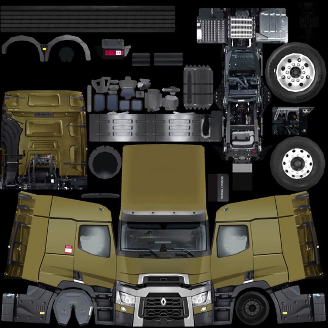 3d 2014 Renault T-series Tipper Model