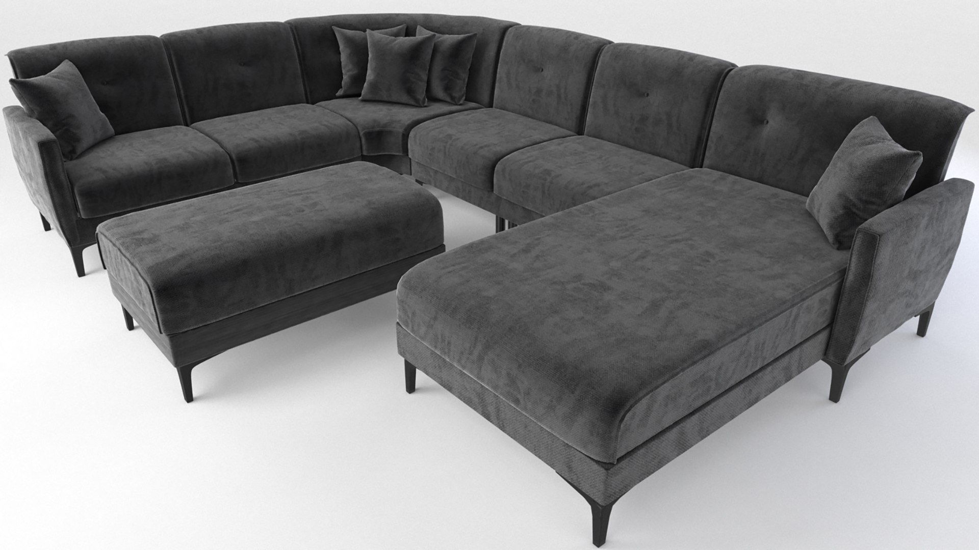 3D Modular Sofa Set Model - TurboSquid 1684629