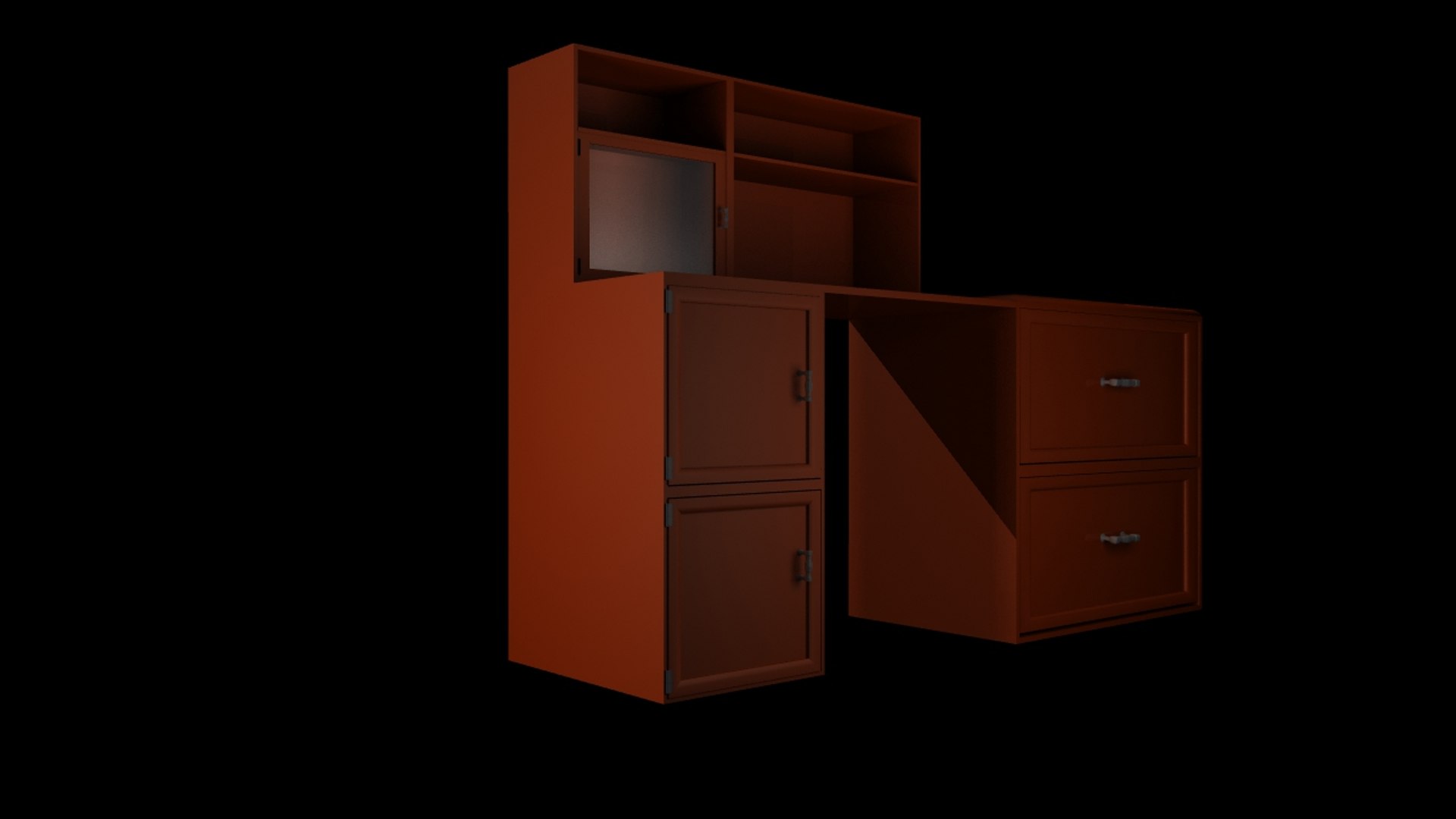 3d computer desk model