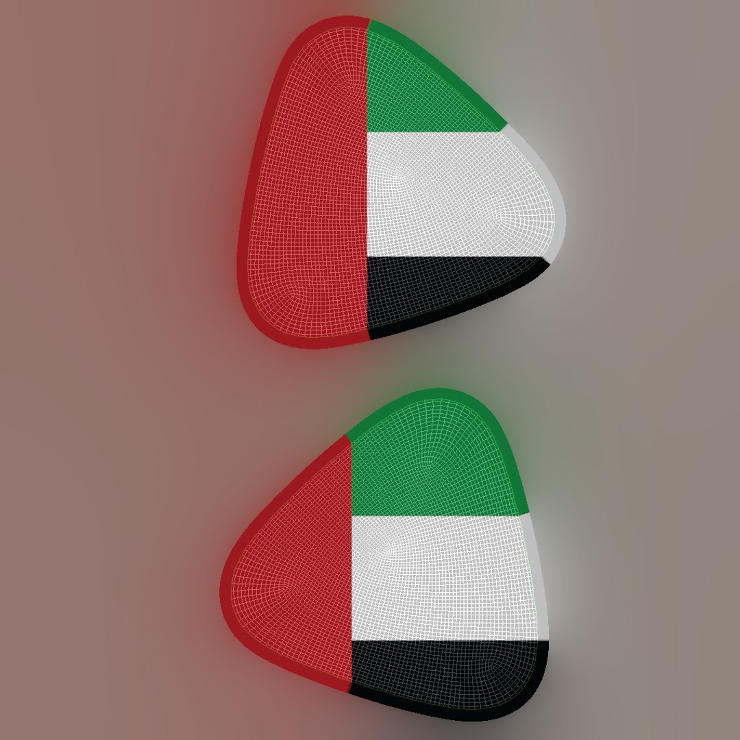 United Arab Emirates Flag Icon 3D Model - TurboSquid 2058988