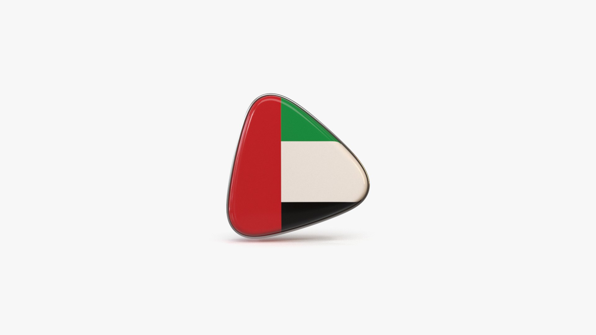 United Arab Emirates Flag Icon 3D Model - TurboSquid 2058988