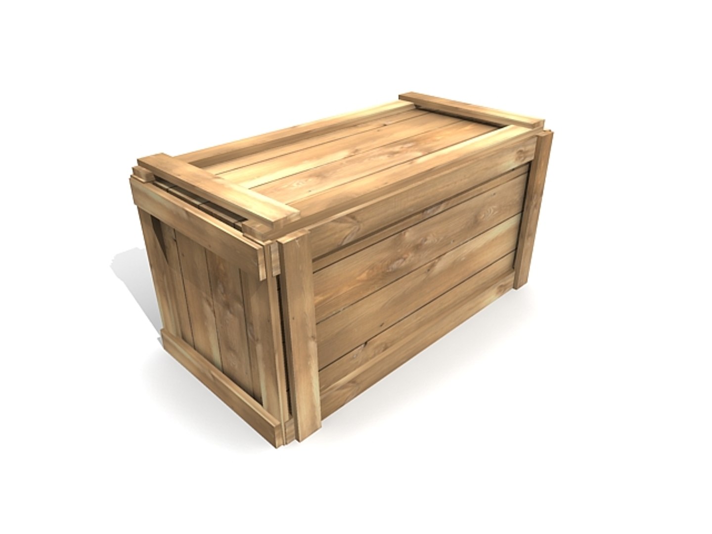 obj simple wooden crate