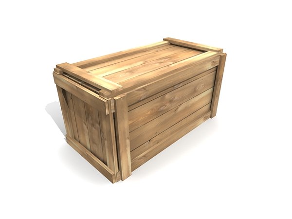 obj simple wooden crate