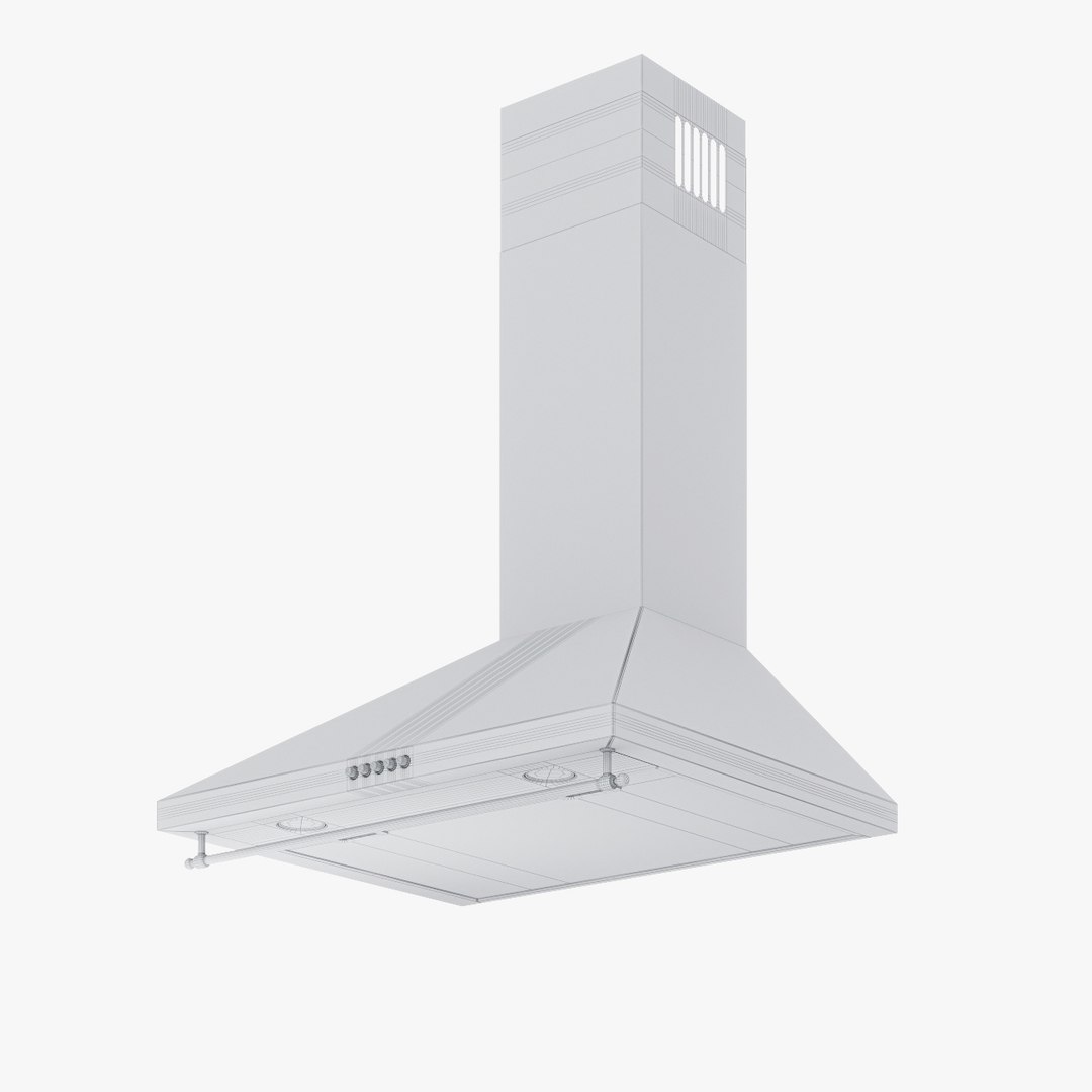 3d model kitchen hood
