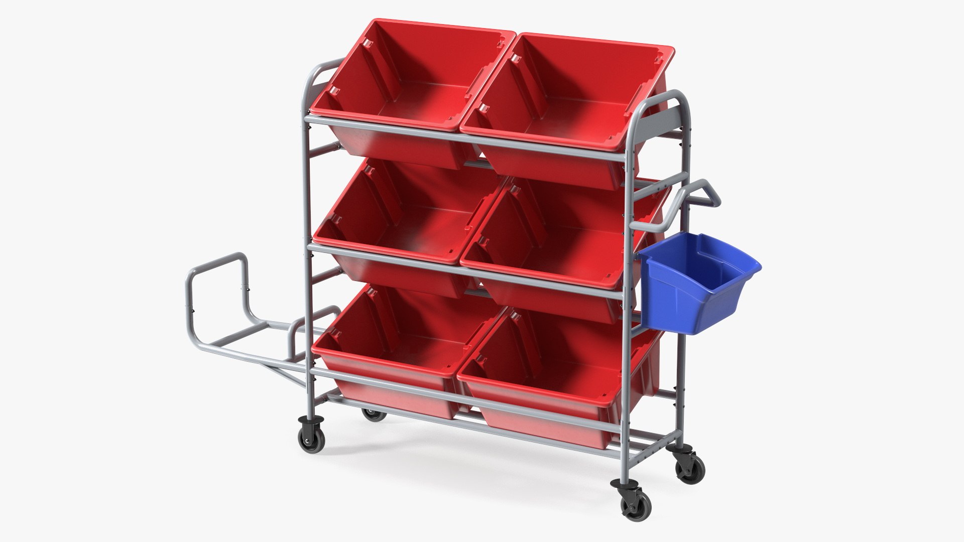 3D Model Commercial Tote Picking Cart - TurboSquid 2071803