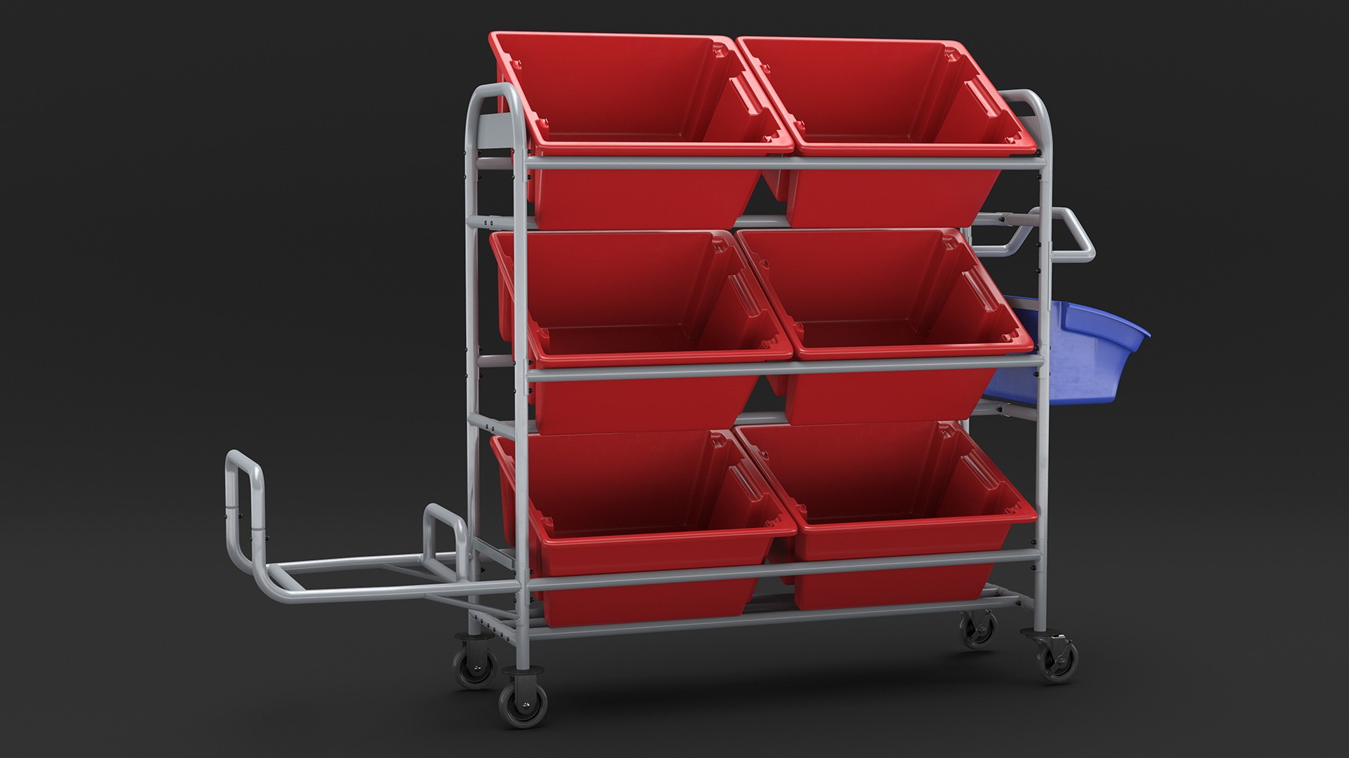 3D Model Commercial Tote Picking Cart - TurboSquid 2071803