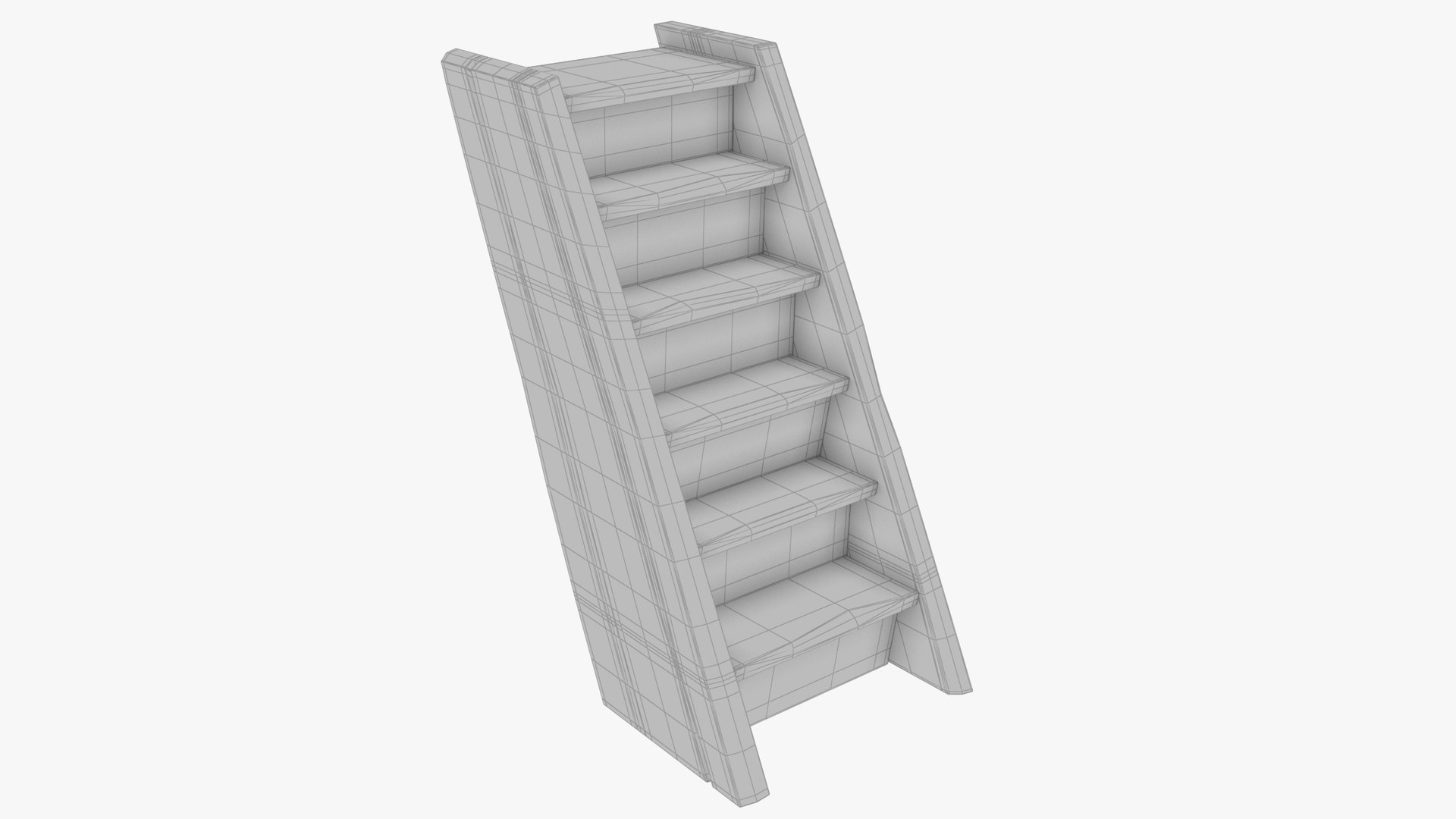 3D Cartoon Wooden Ladder V1 Model - TurboSquid 2205968