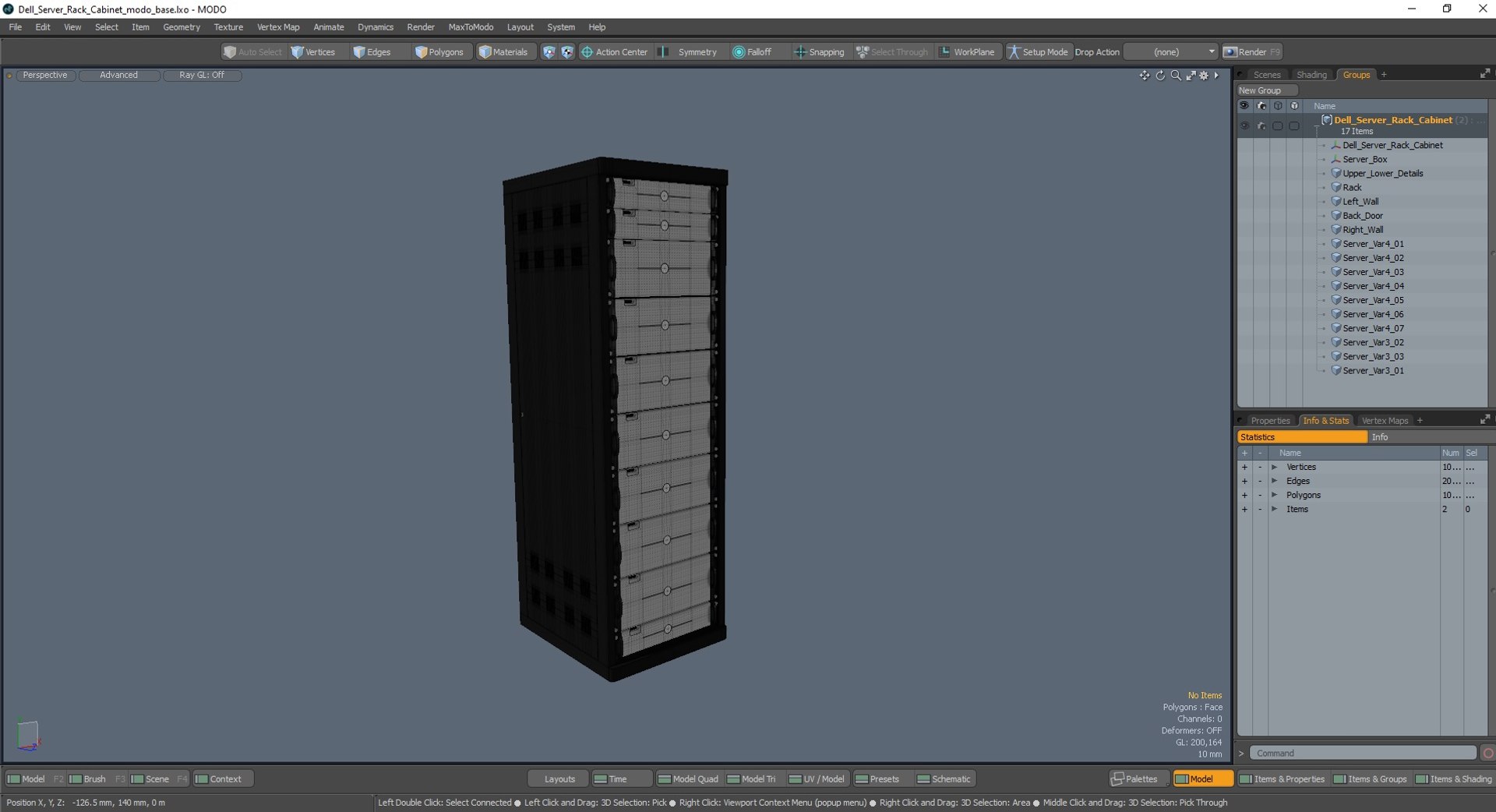 3D Model Dell Server Rack Cabinet - TurboSquid 2262314