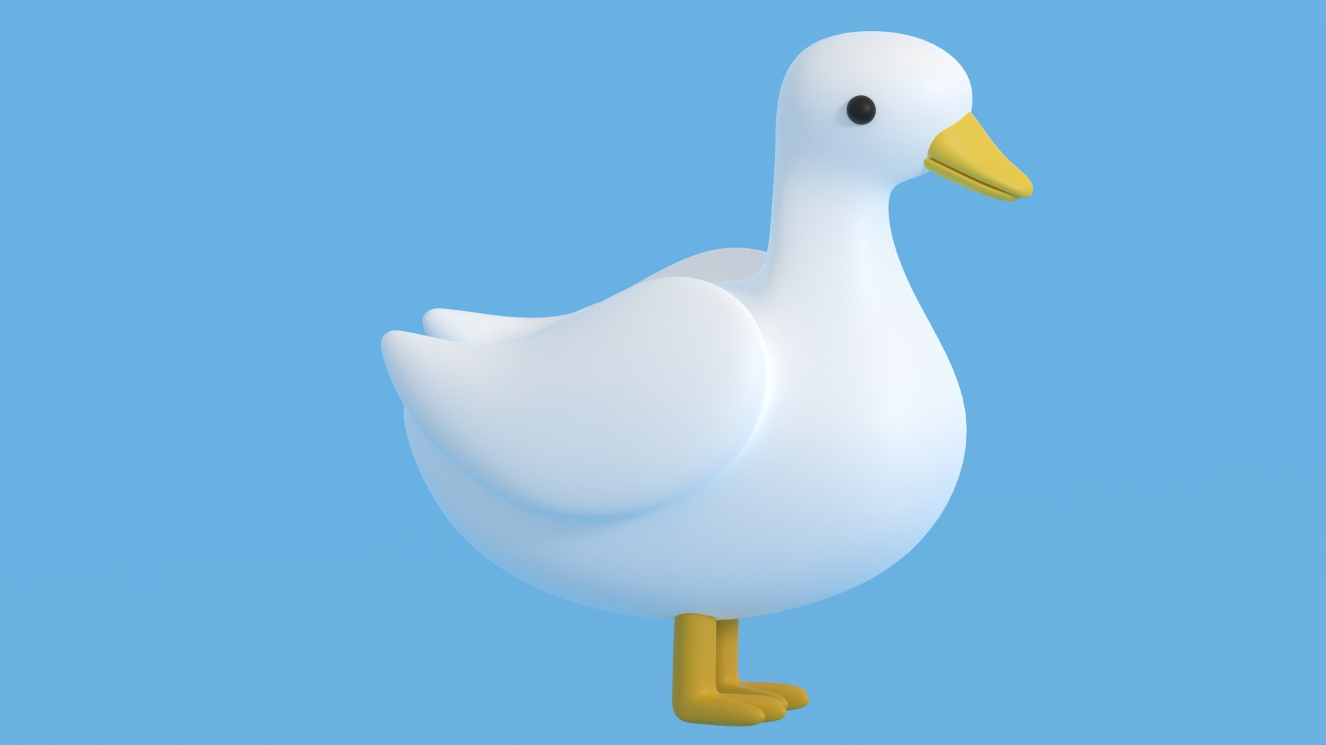 Cartoon Duck 3D Model - TurboSquid 2218963