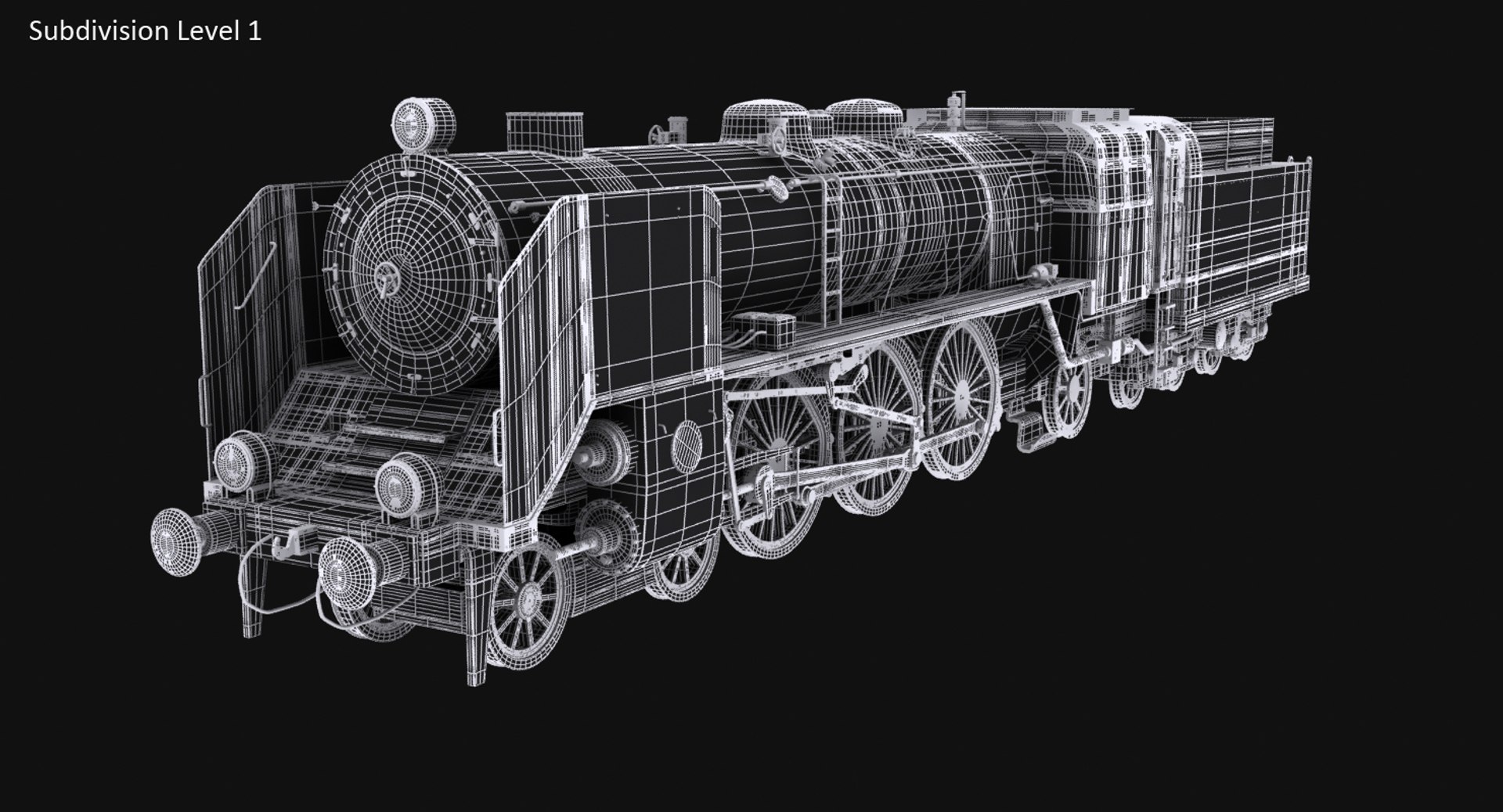 3d pm36 steam locomotive model