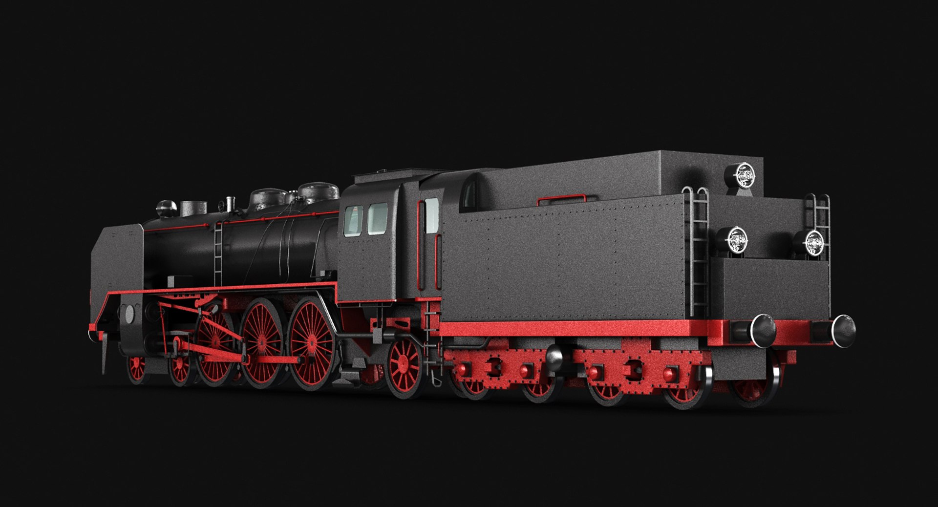 3d pm36 steam locomotive model