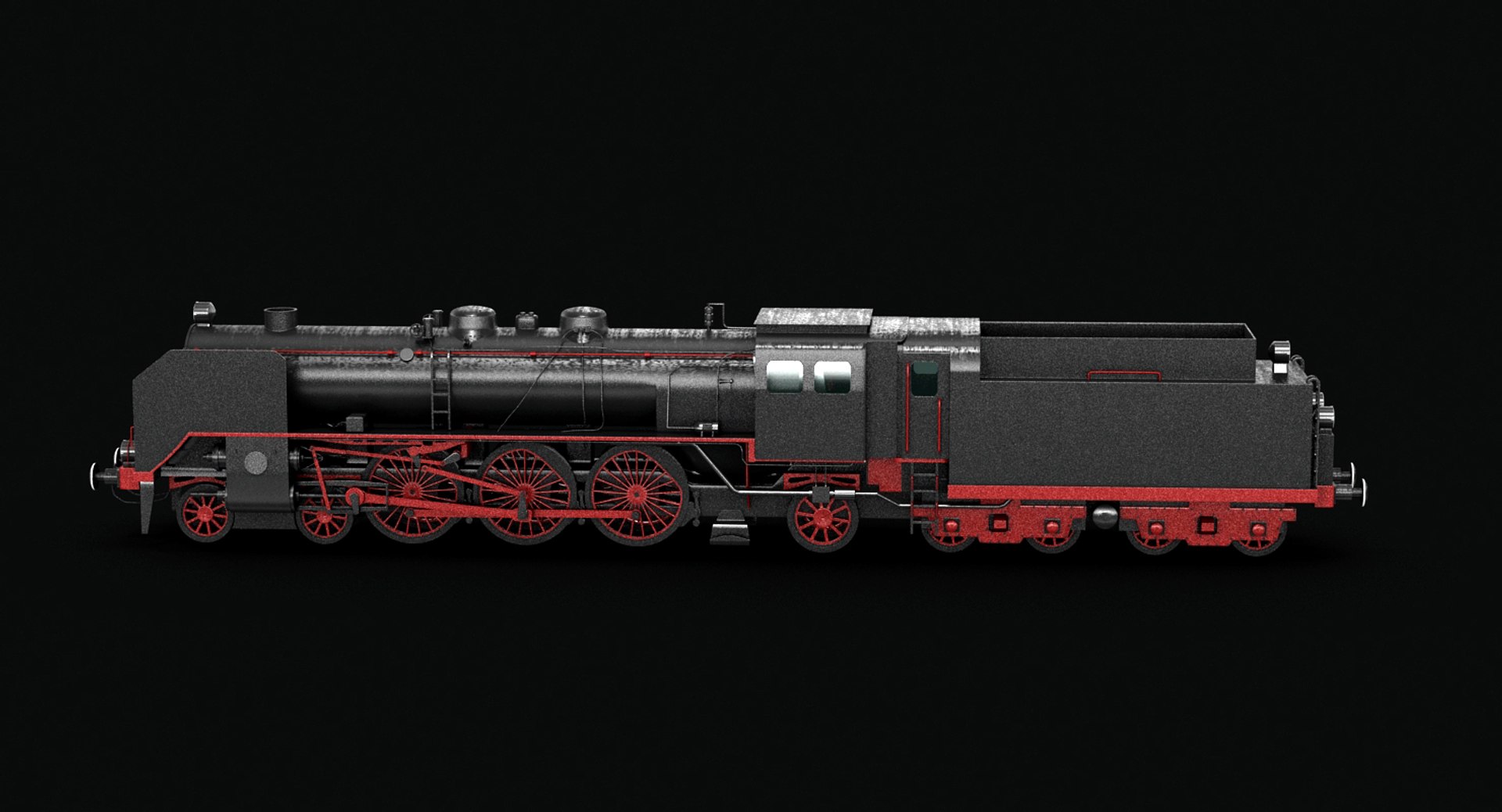 3d pm36 steam locomotive model