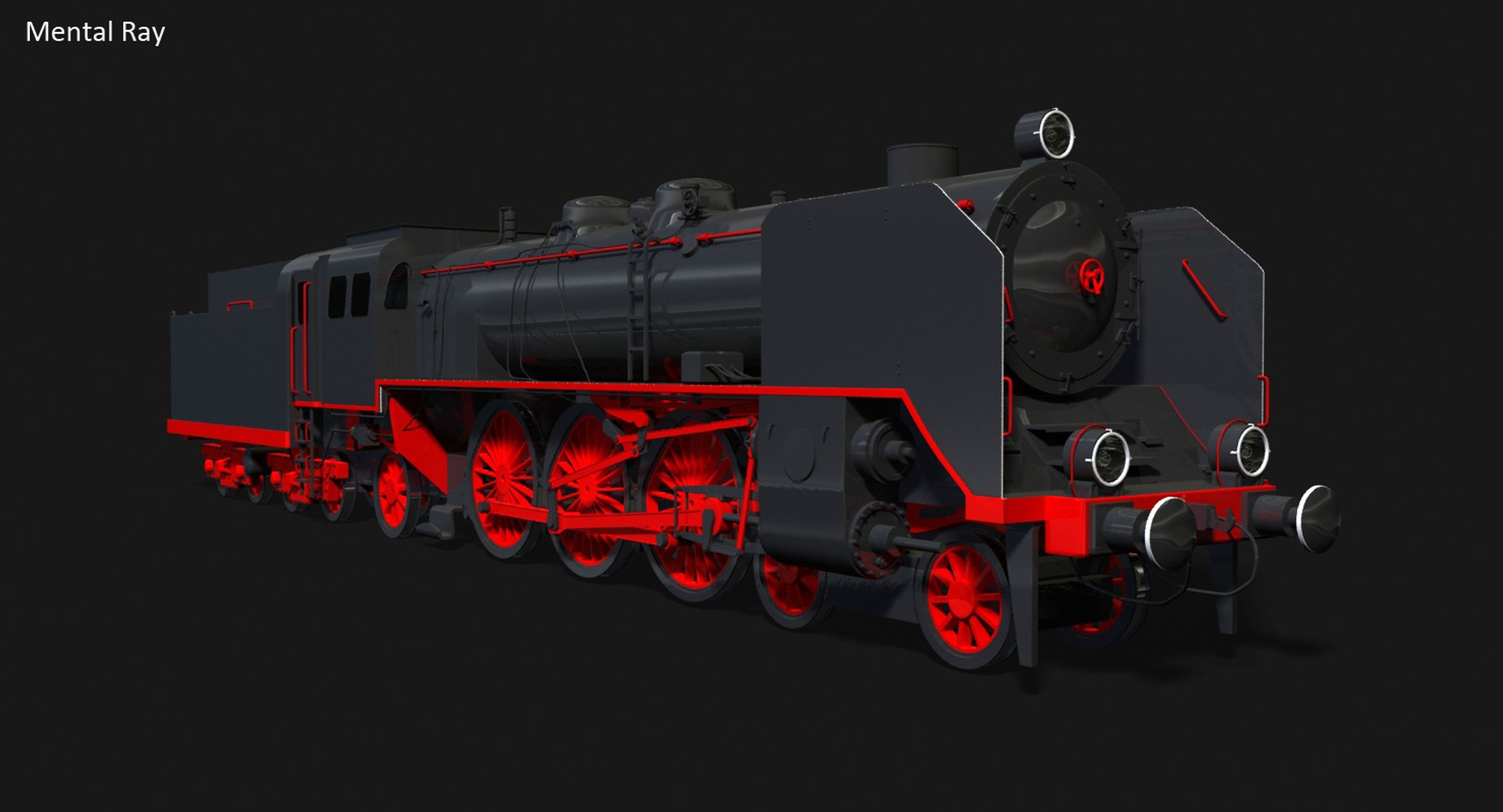 3d pm36 steam locomotive model
