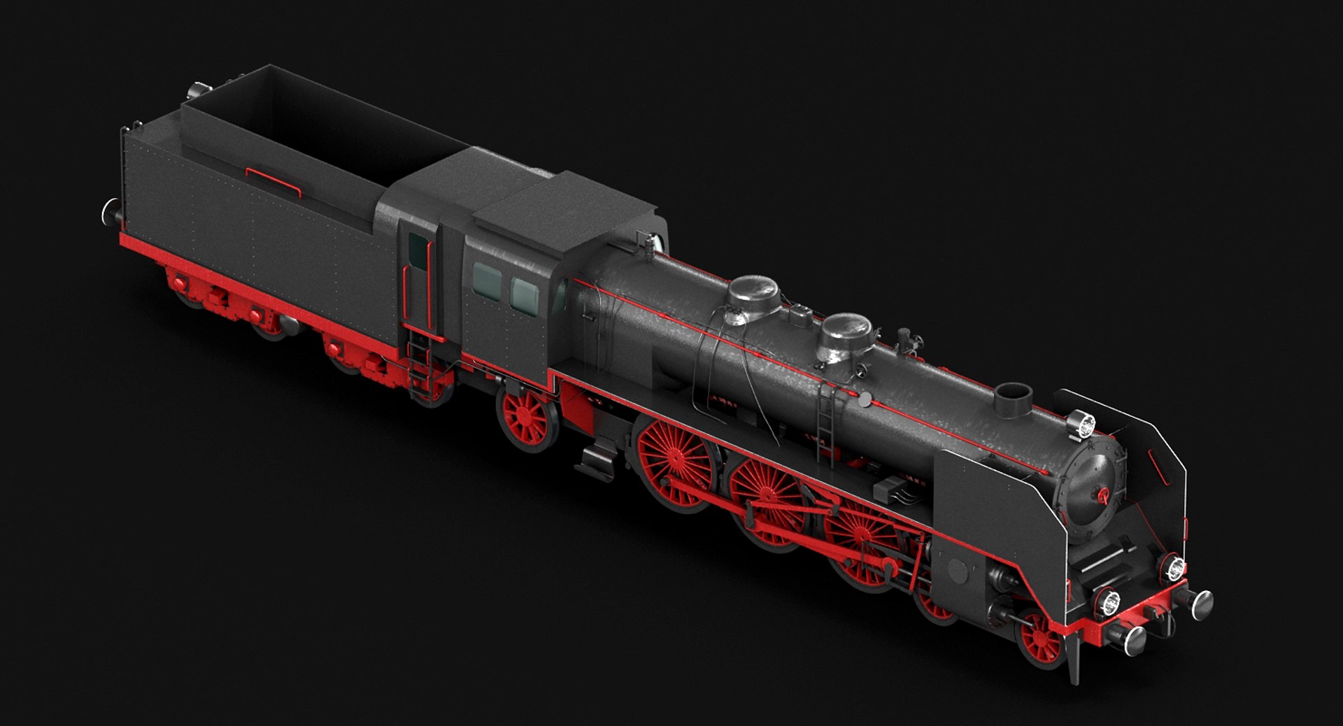 3d pm36 steam locomotive model