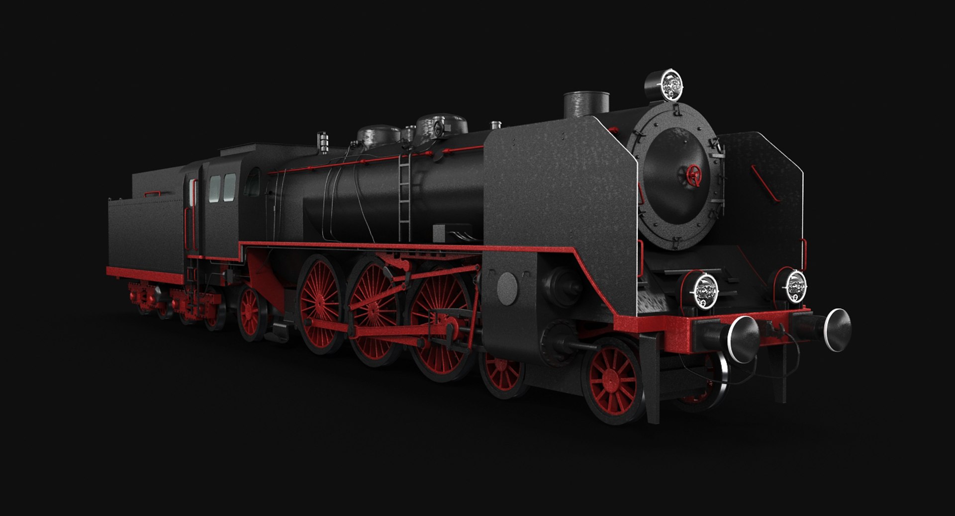 3d pm36 steam locomotive model