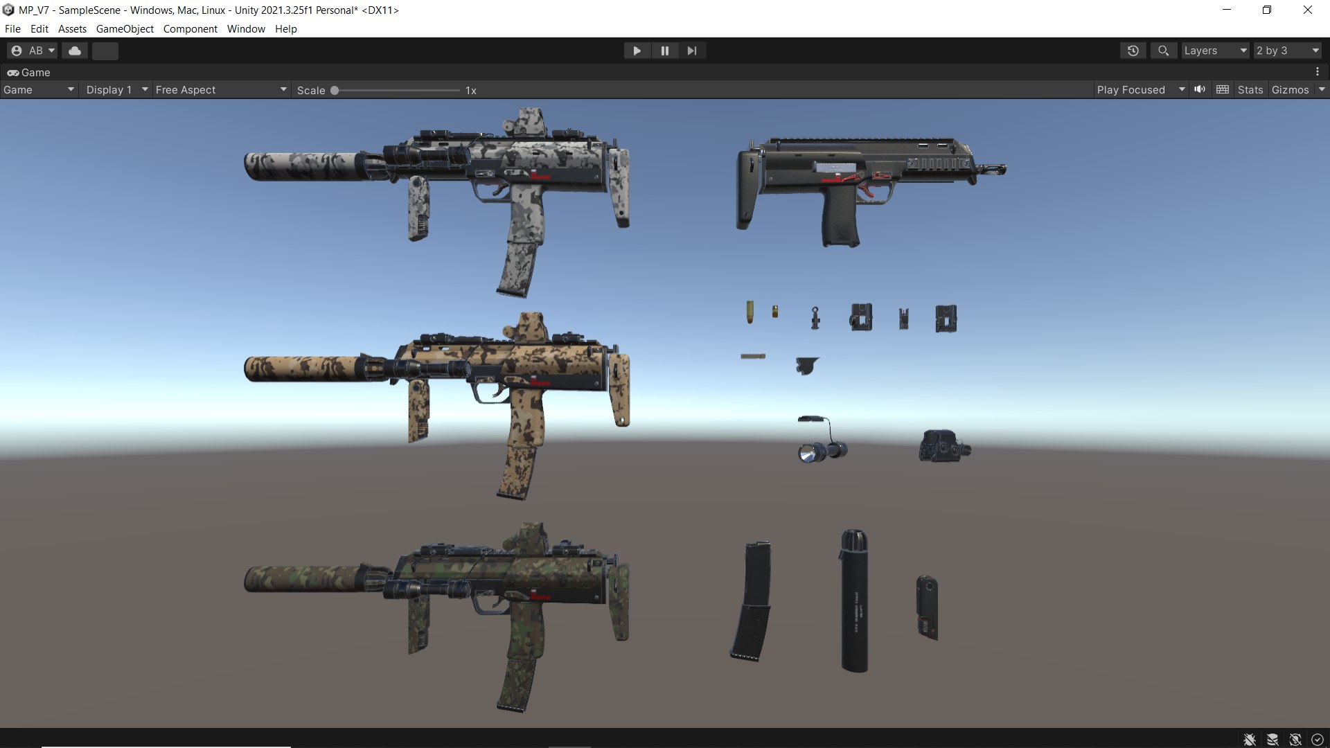 Mp7 Submachine Gun Fps - Tps 3D - TurboSquid 2404099