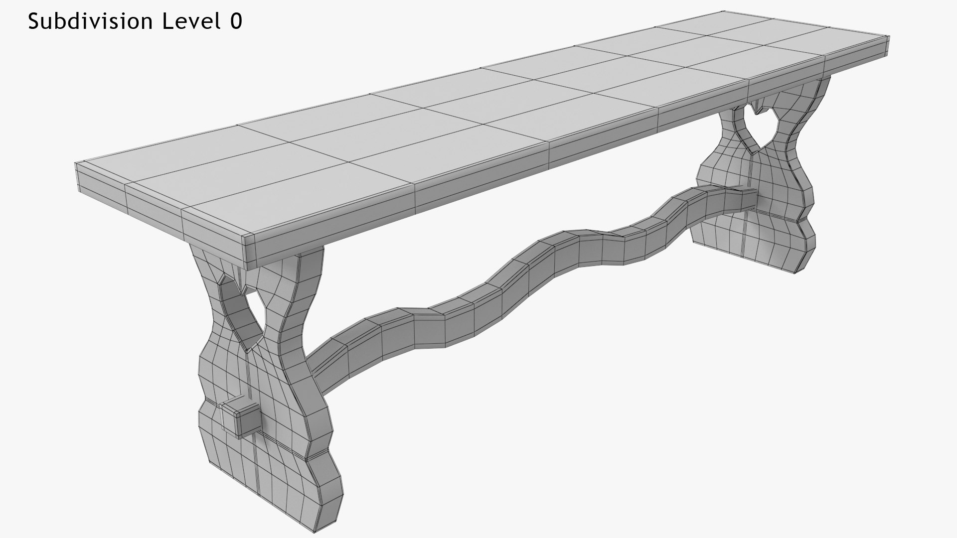 3D Model Wooden Bench - TurboSquid 2120899