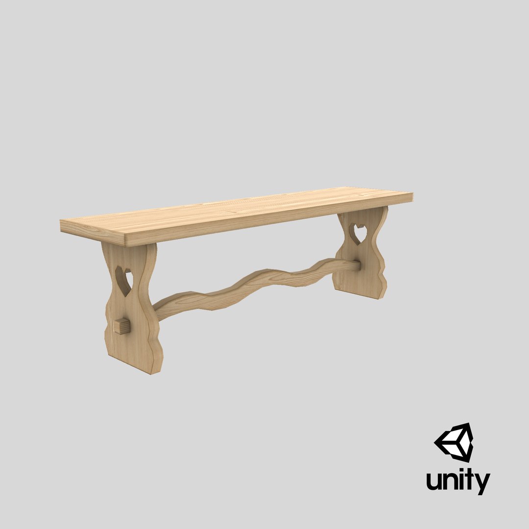 3D Model Wooden Bench - TurboSquid 2120899