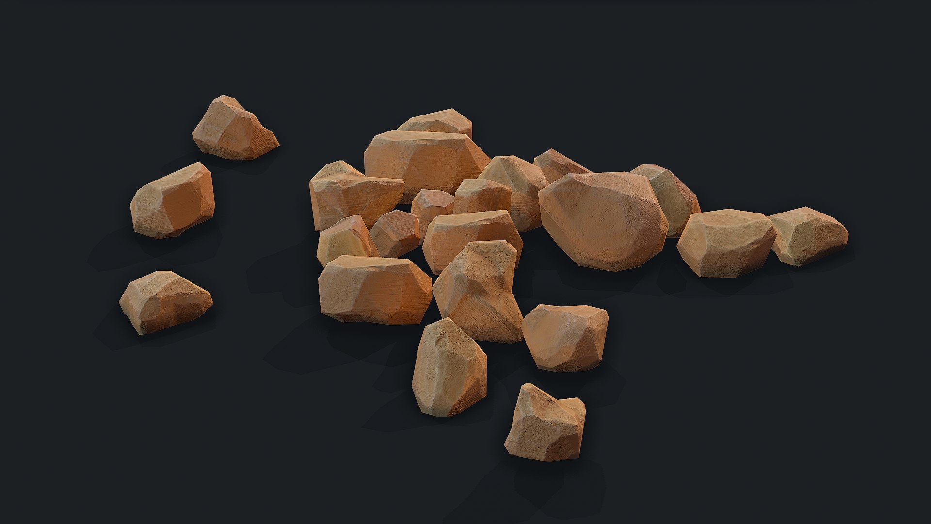 3D Model Stylized Desert Rock Small 3 - TurboSquid 2134725