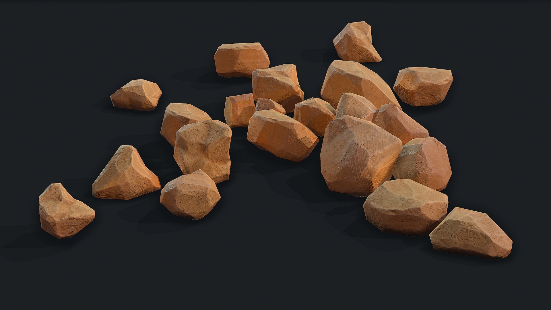 3D Model Stylized Desert Rock Small 3 - TurboSquid 2134725