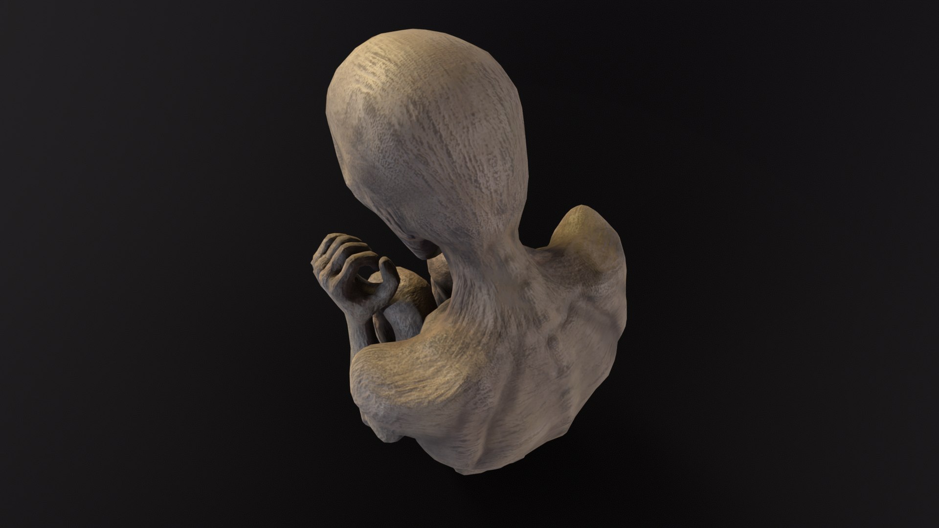 3D Naked Mummified Corpse - TurboSquid 2175244
