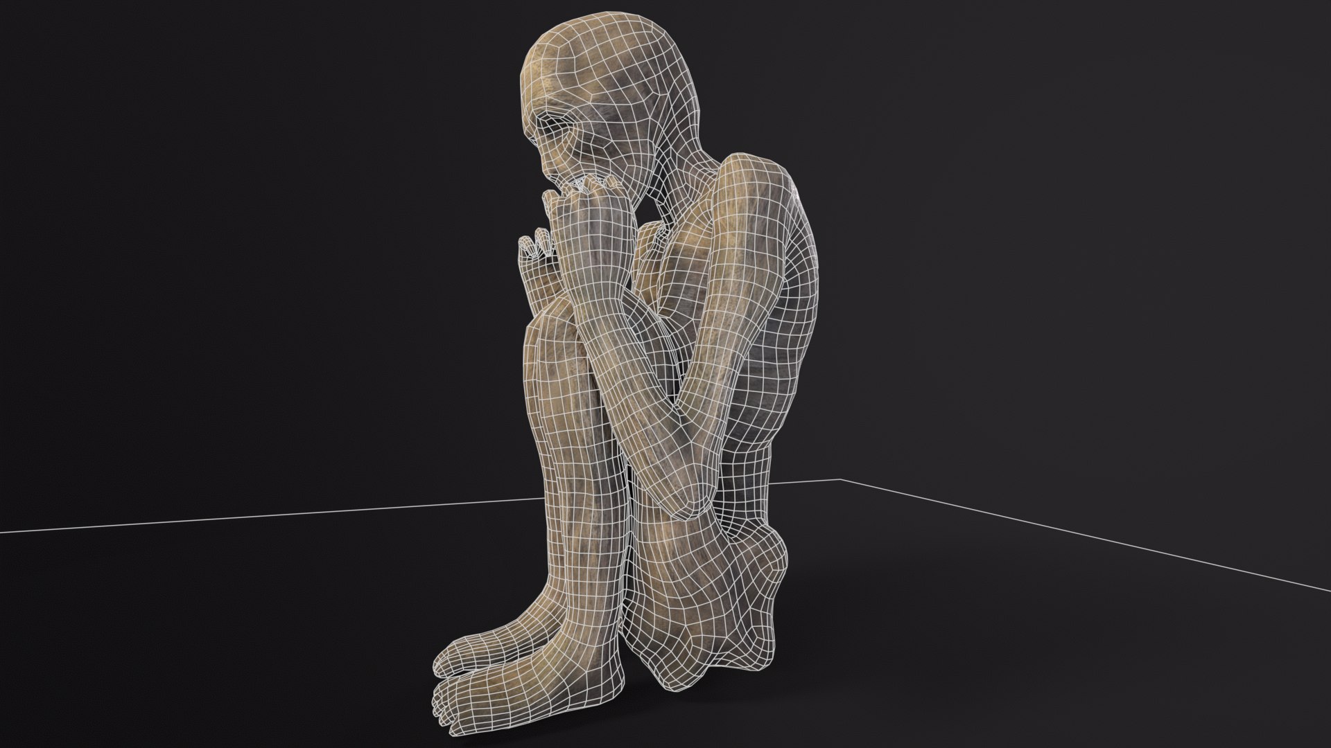 3D Naked Mummified Corpse - TurboSquid 2175244