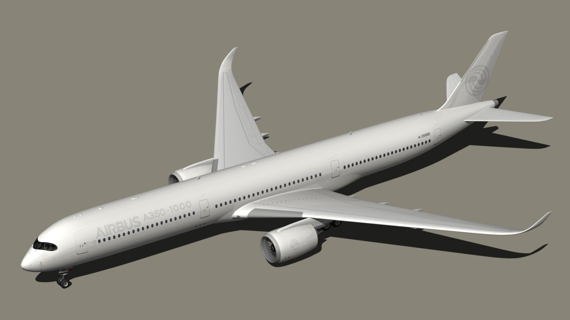 Airbus A350 White 3D Model - TurboSquid 1682116