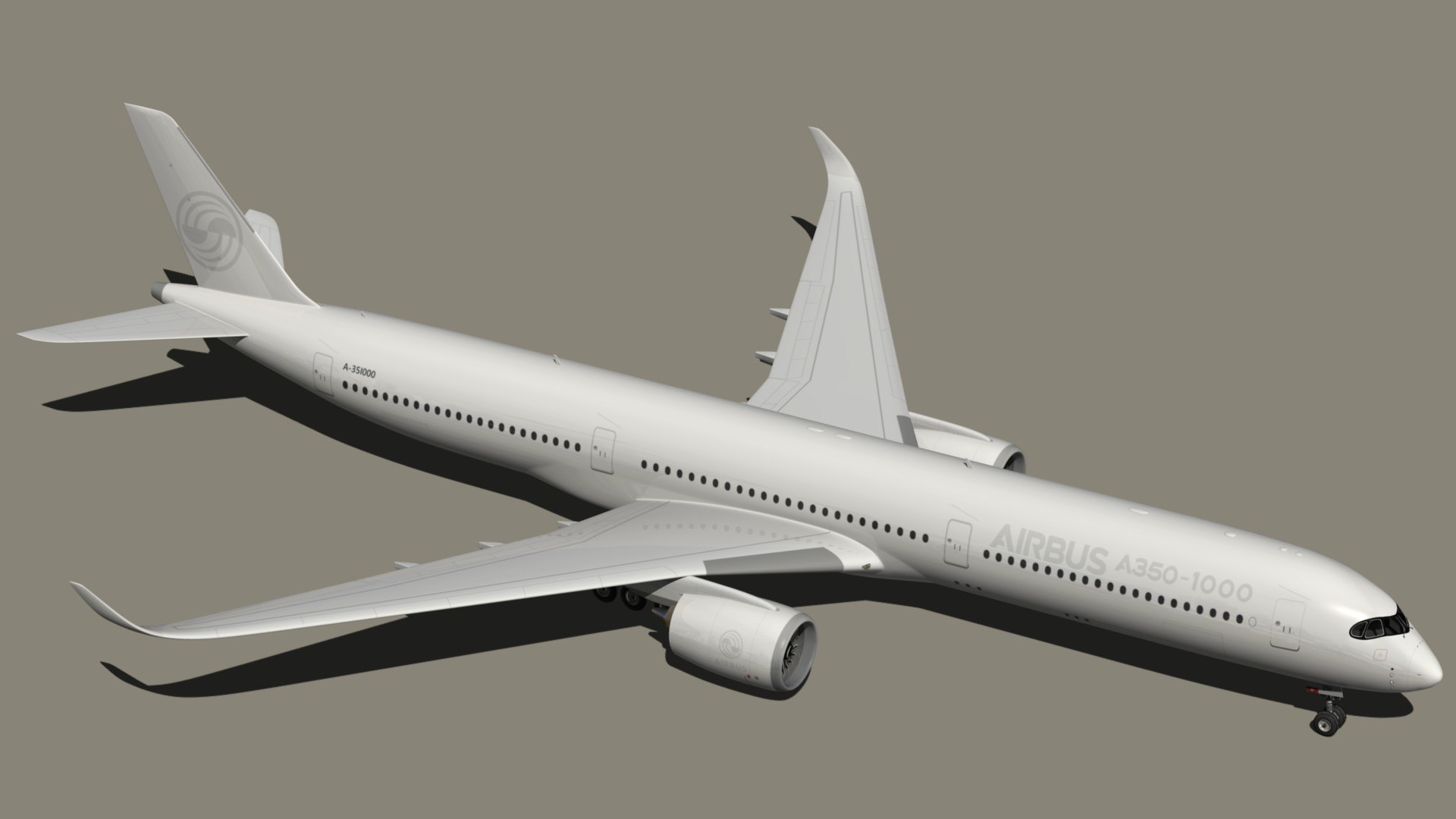 Airbus A350 White 3D Model - TurboSquid 1682116