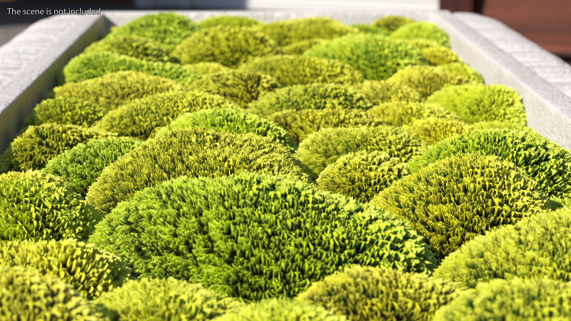 3D Trough Planter With Moss Garden h30 model - TurboSquid 1942195