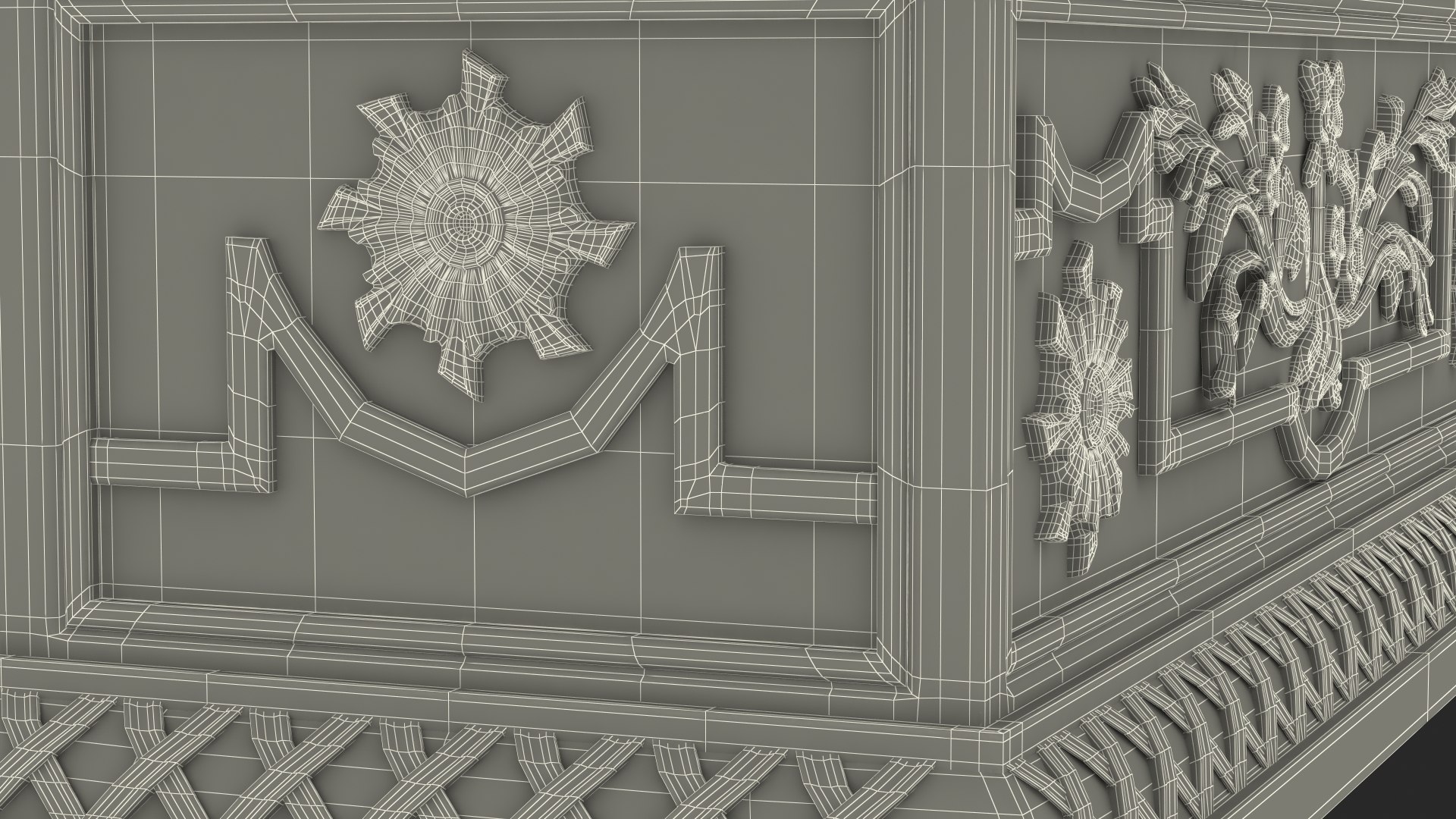 3D Trough Planter With Moss Garden h30 model - TurboSquid 1942195