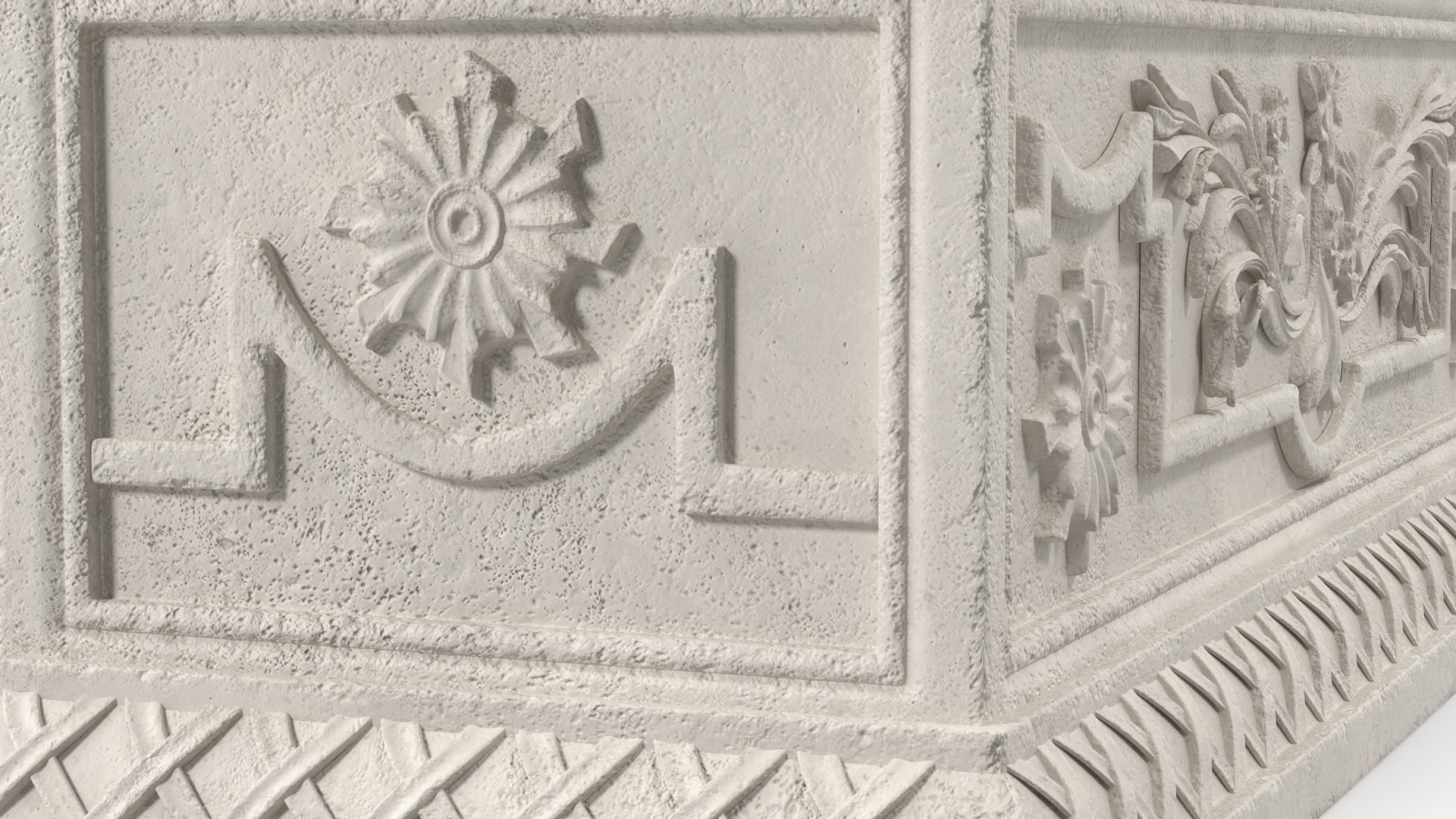 3D Trough Planter With Moss Garden h30 model - TurboSquid 1942195