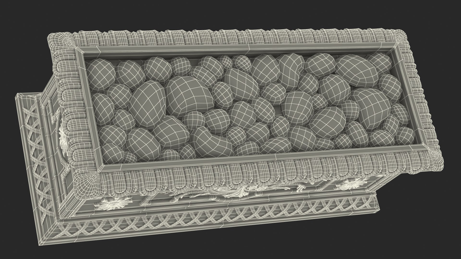 3D Trough Planter With Moss Garden h30 model - TurboSquid 1942195