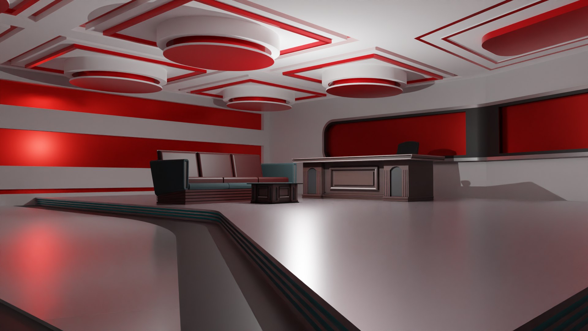 Talk Show Studio 3D model - TurboSquid 2177212