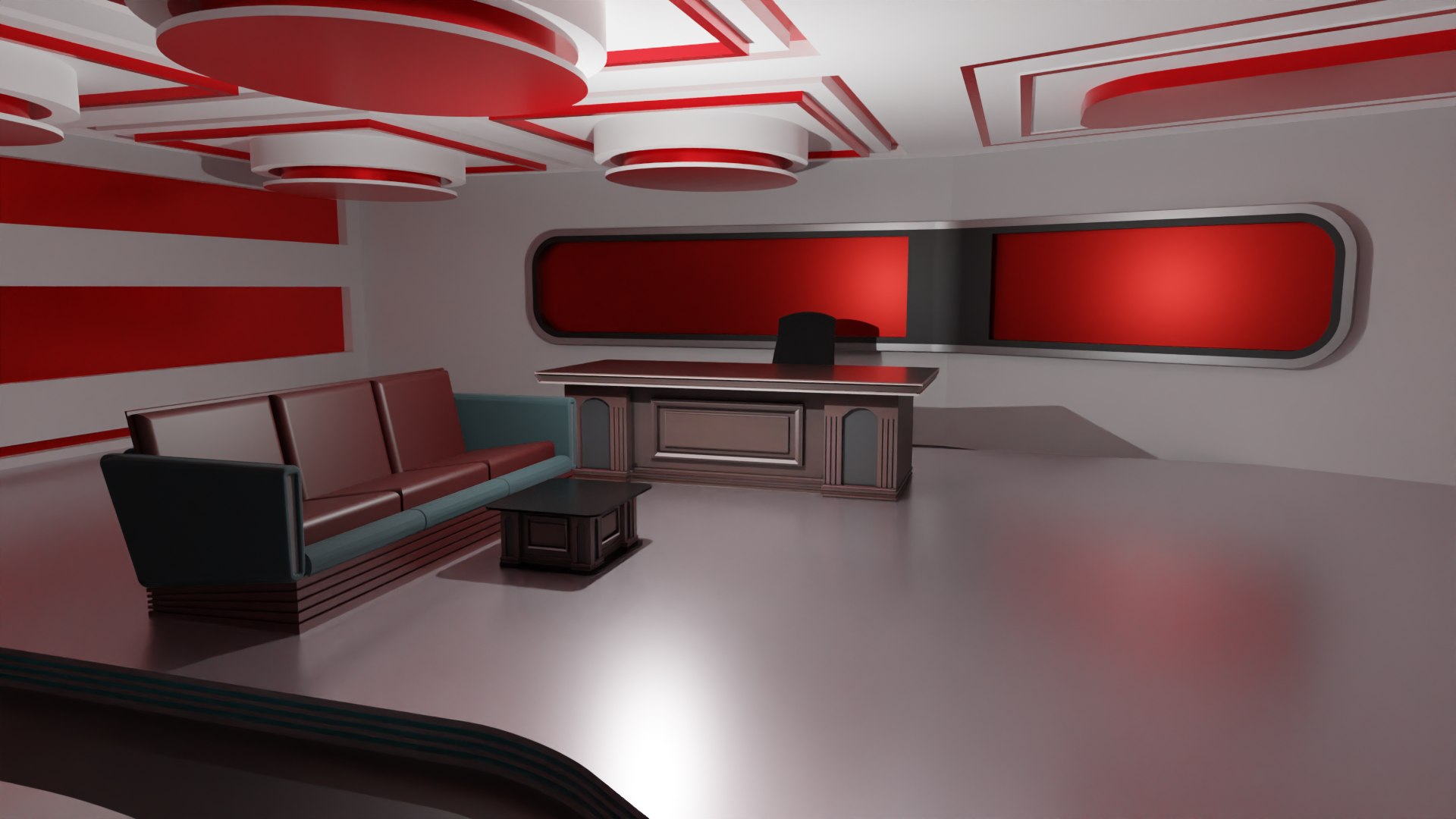 Talk Show Studio 3D model - TurboSquid 2177212
