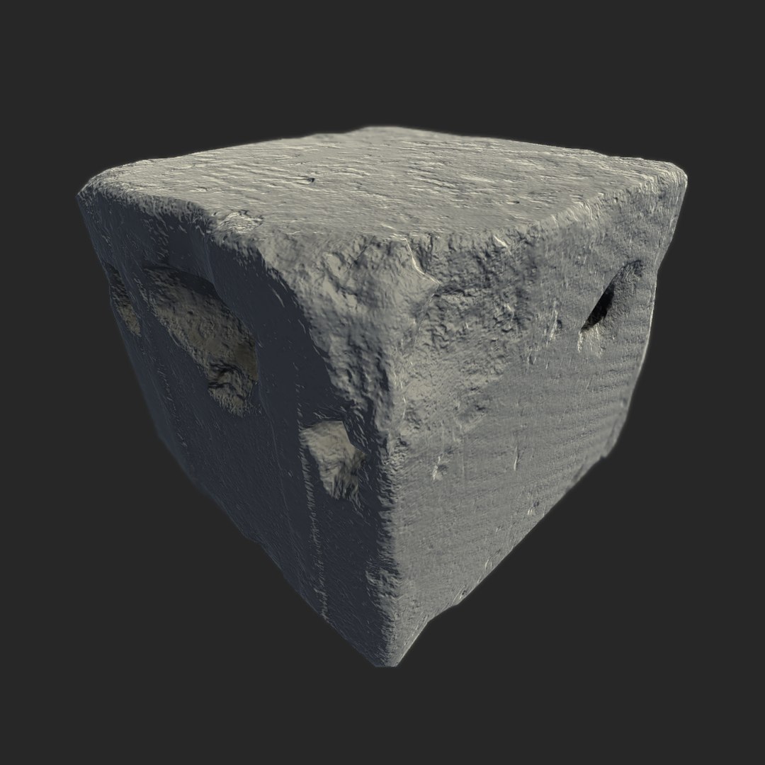 Concrete Block 3d Model