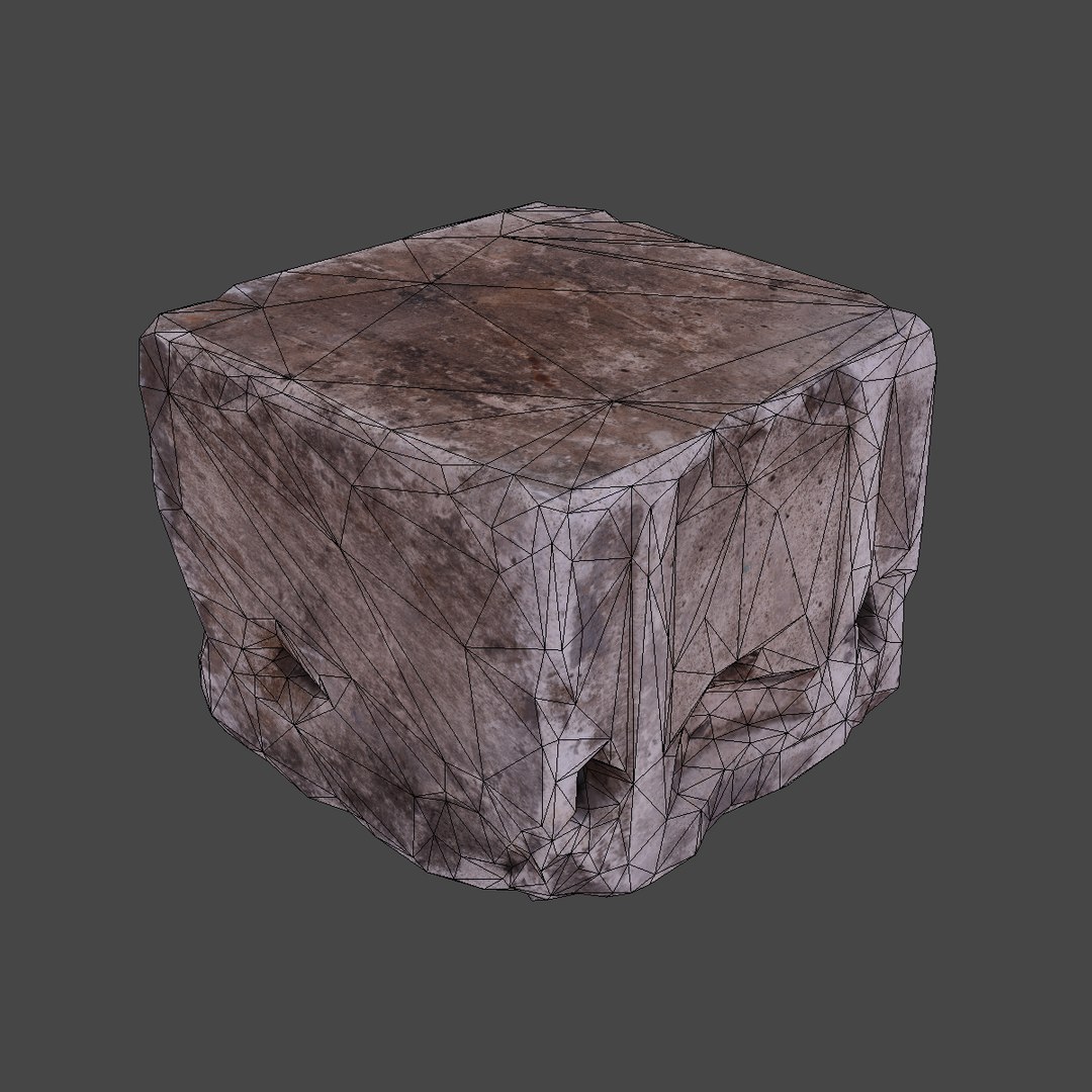 Concrete Block 3d Model