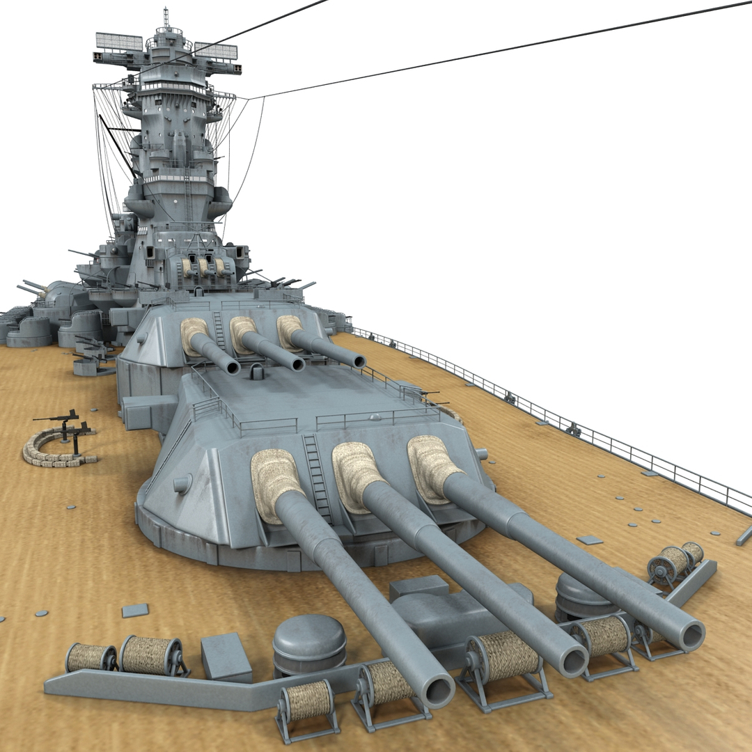 3d japanese battleship yamato model