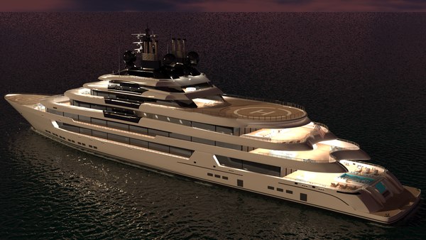 ウィリーはスーパーヨットの夜景を夢見る3Dモデル - TurboSquid 2200315