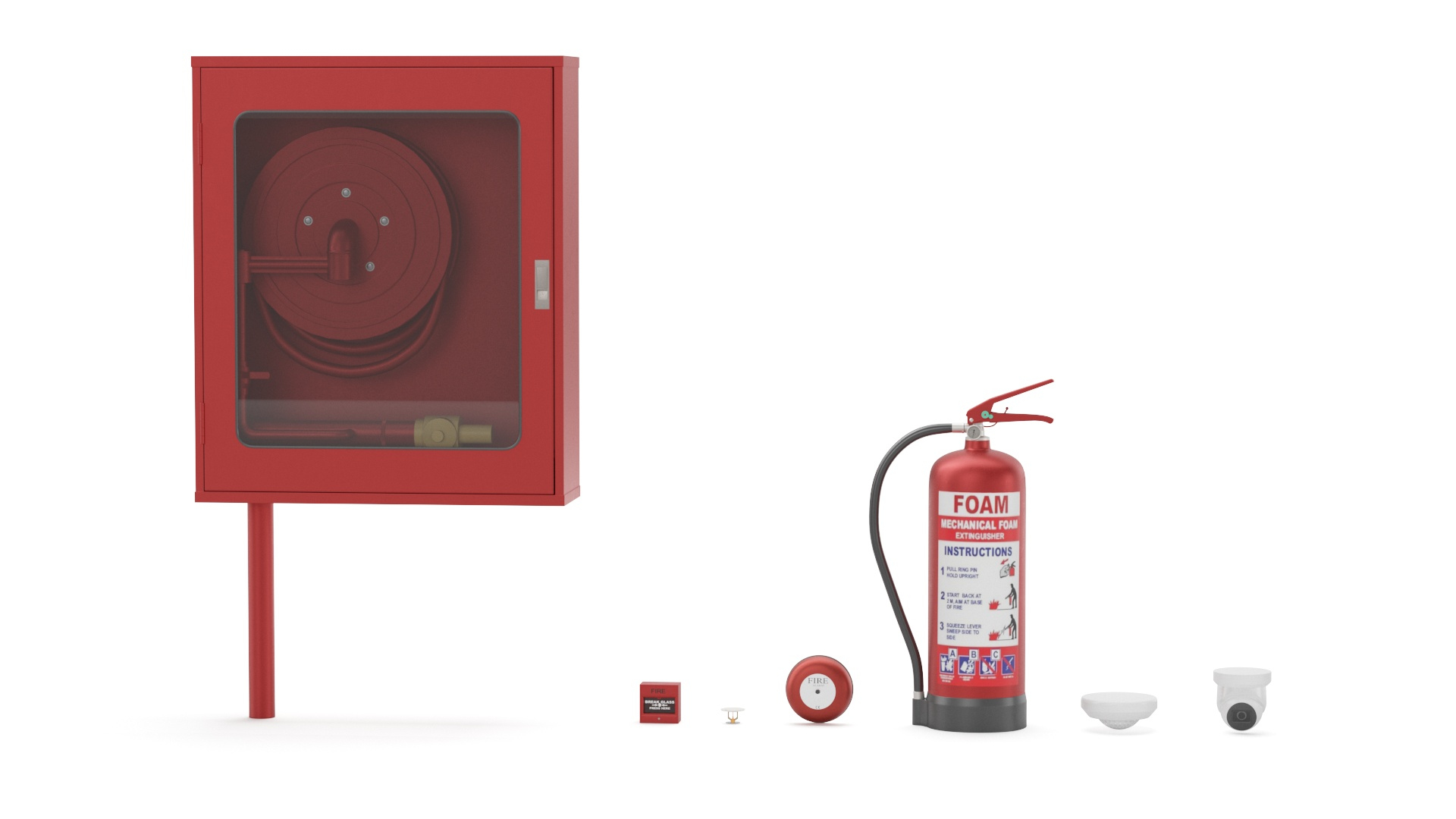 Fire Fighting System And Security System 3D Model - TurboSquid 2181586