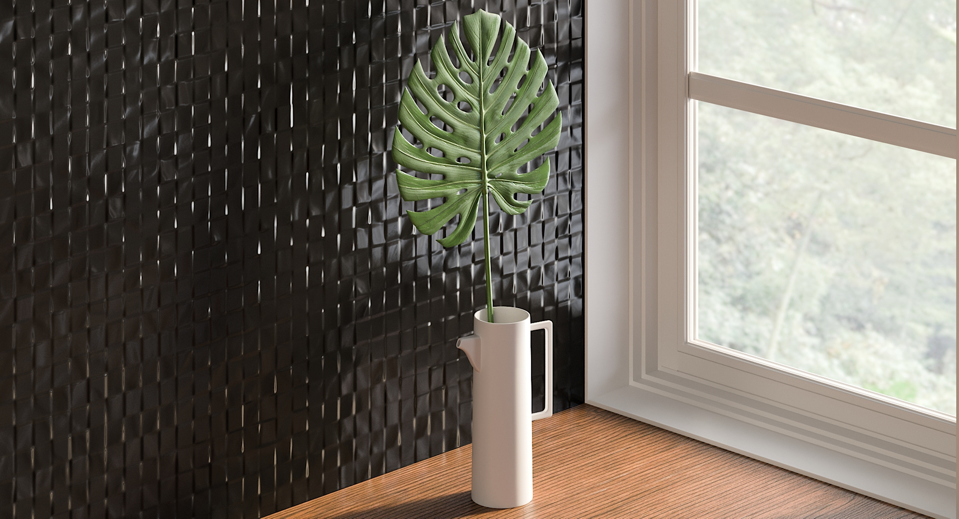 Realistic Faux Monstera Leaf 3D Model - TurboSquid 1464756