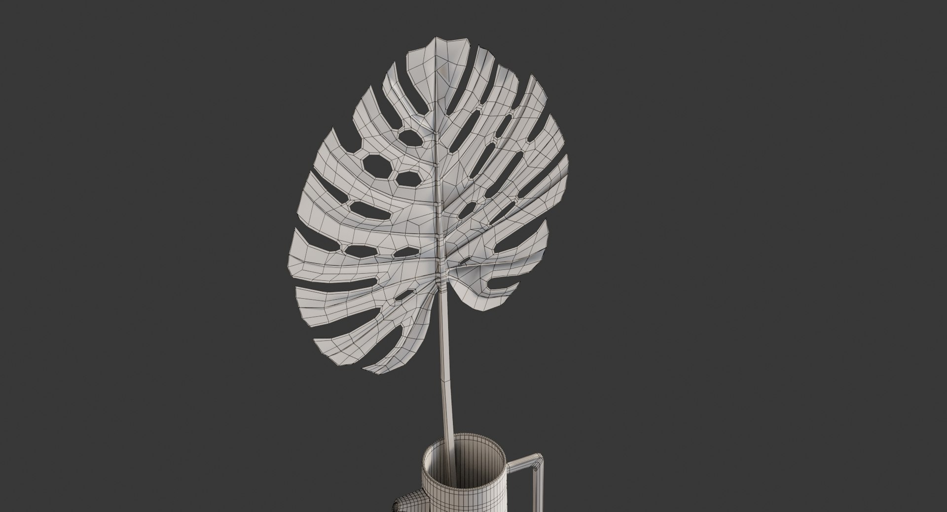 Realistic Faux Monstera Leaf 3D Model - TurboSquid 1464756
