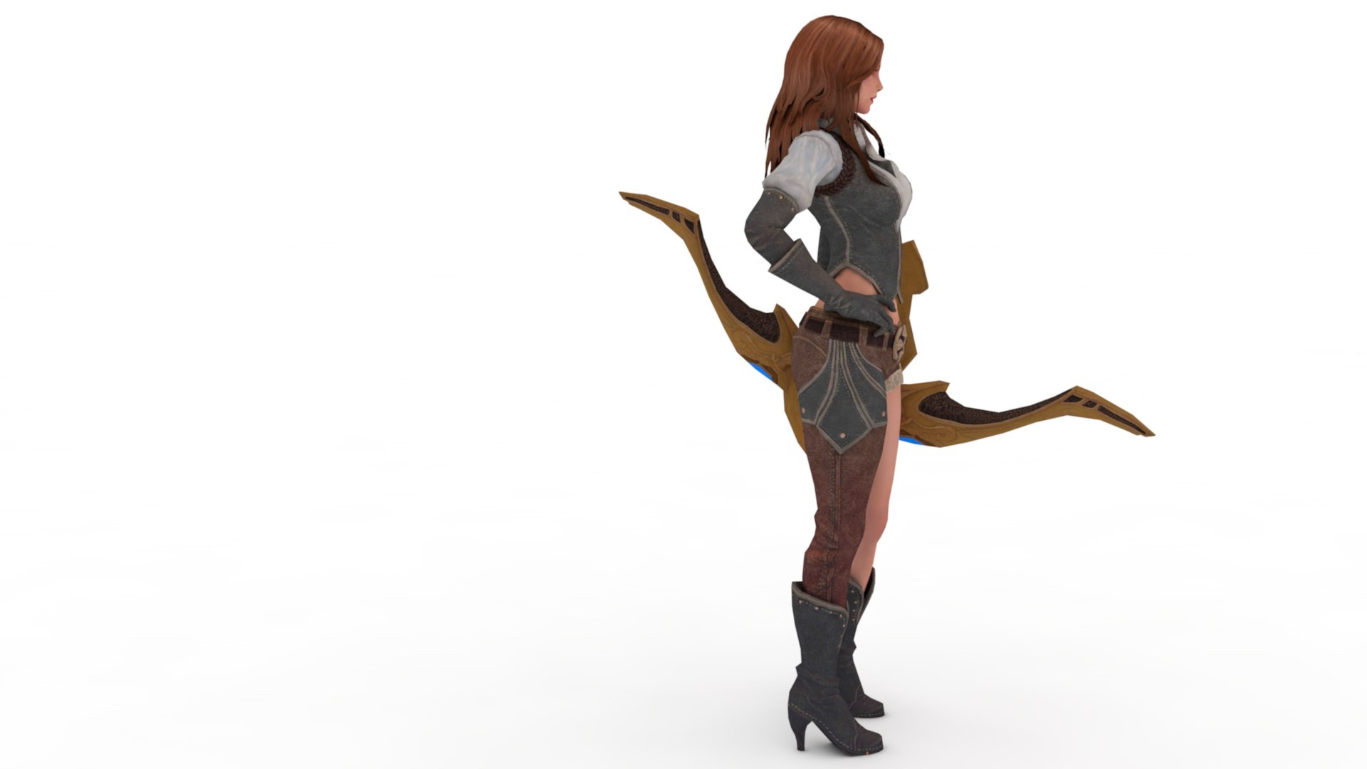 3D 3D Archer Girl Models Model - TurboSquid 1841025