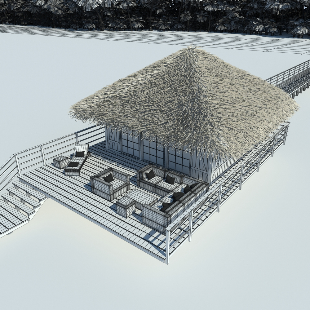 tropical beach 3d max