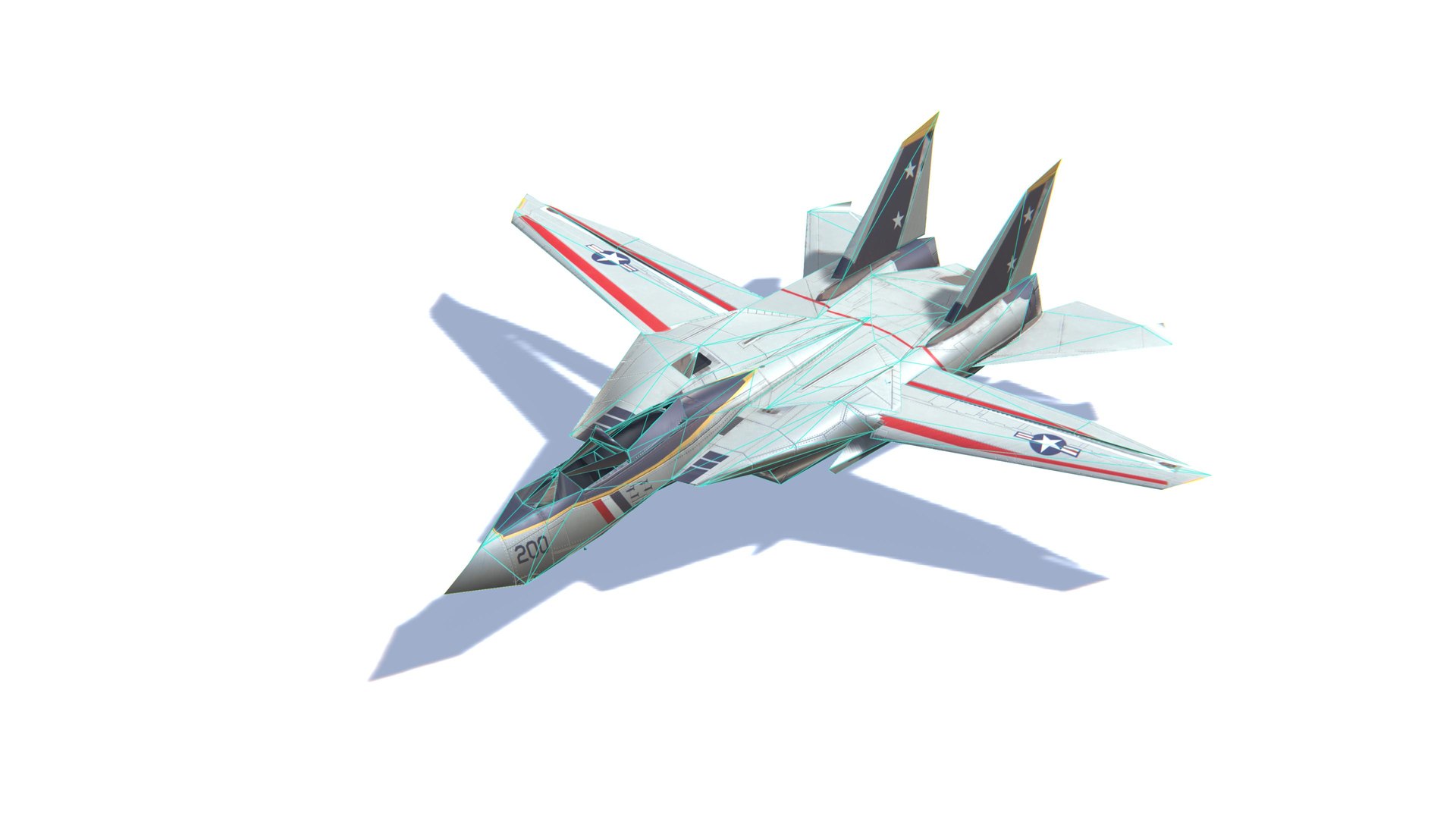 F-14 Tomcat Jet Fighter Aircraft Low-poly Model - TurboSquid 1800236